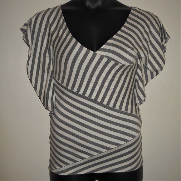 G by Guess | Tops | G By Guess Striped Crossover Faux Wrap Top | Poshmark